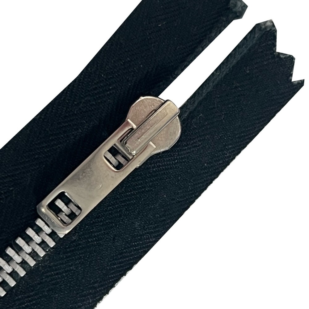 Pack of 5 Black Metal Zips (Open End) - EU Fabrics