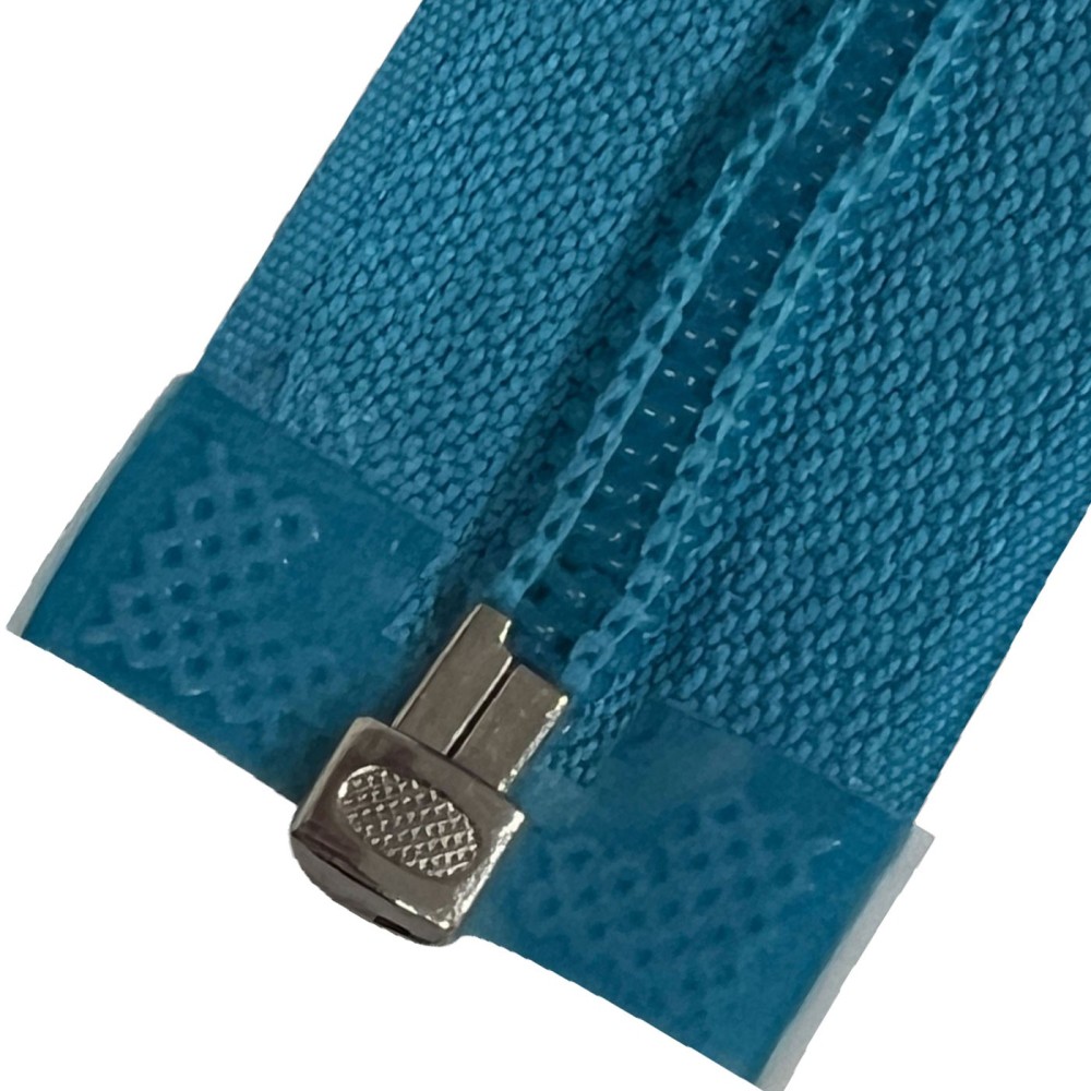 Pack of 5 Teal Nylon Zips (Open end) - EU Fabrics