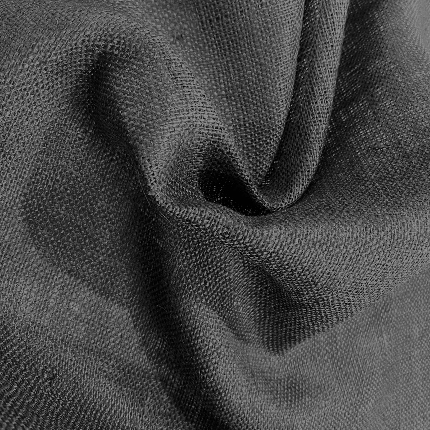 Fire Retardant Hessian Fabric 170cm Charcoal - EU Fabrics Fire Retardant Hessian Fabric 170cm Charcoal - EU Fabrics