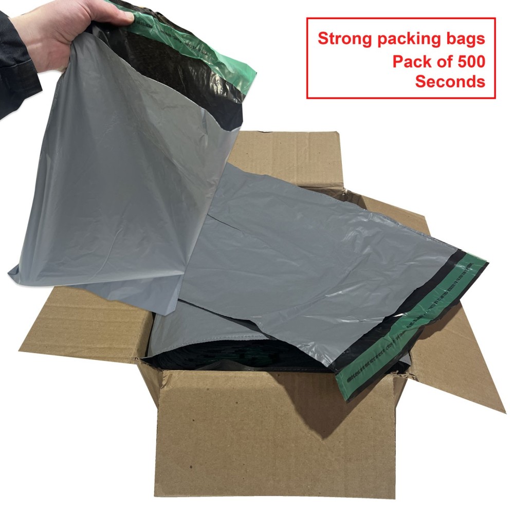 Strong Plastic Mailing Bags (500 per pack) Seconds Quality - EU Fabrics