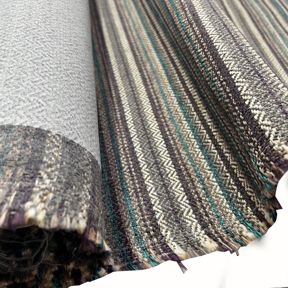 Turquoise Mix Upholstery Fabric / Roll of 8 Metres (FR) - EU Fabrics