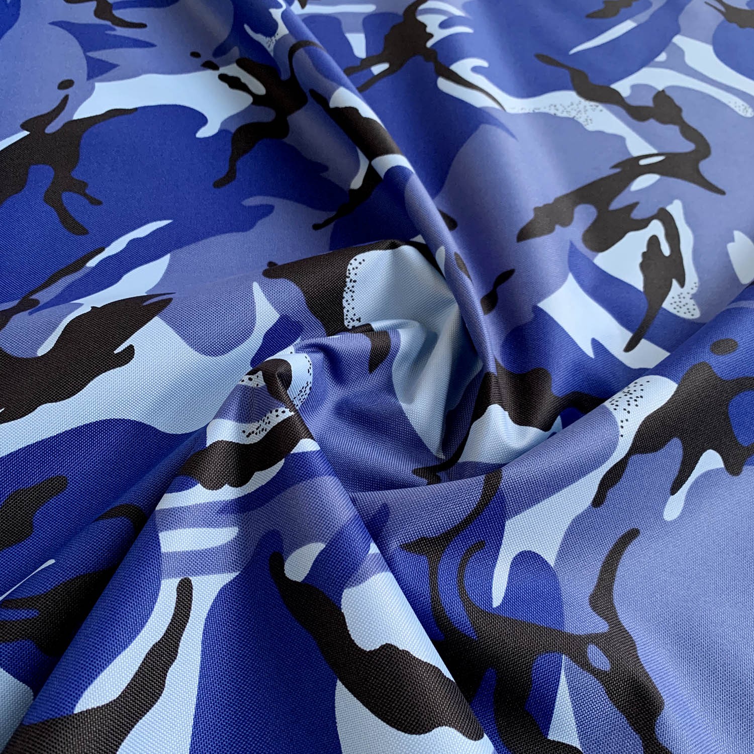 Blue Camouflage Fabric
